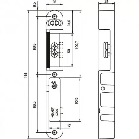 Nemef Sluitkom VS4004 SKG*** Verzinkt Verstelbaar | VS4004